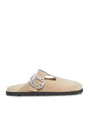ROGER VIVIER ROGER VIVIER Buckled Suede Mule Brown