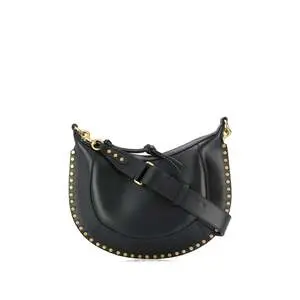Isabel Marant Étoile Suede Shoulder Bag With Gold-tone Hardware - Black