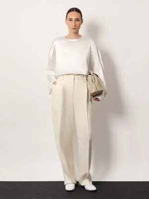 TOTEME Viscose Trousers - Cream