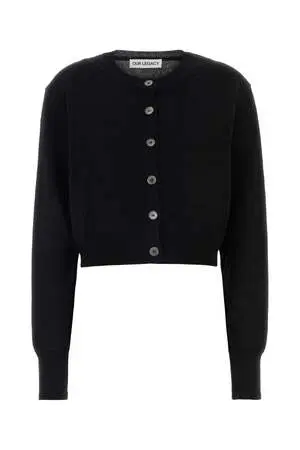 OUR LEGACY OUR LEGACY Black Linen Blend Cardigan