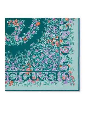 Gucci Printed Silk Twill Scarf - Multicolor