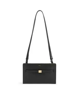 TOTEME Leather Shoulder Bag - Black