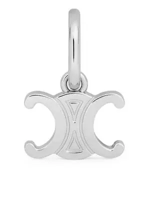 Celine Triomphe Charm In Rhodium-plated Brass - Silver