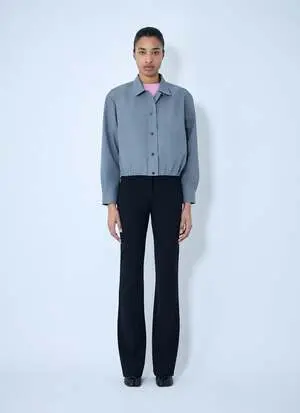 JIL SANDER Cotton Poplin Cropped Shirt