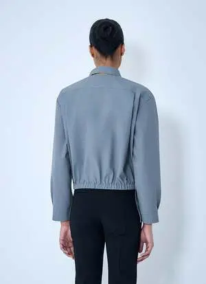 JIL SANDER Cotton Poplin Cropped Shirt