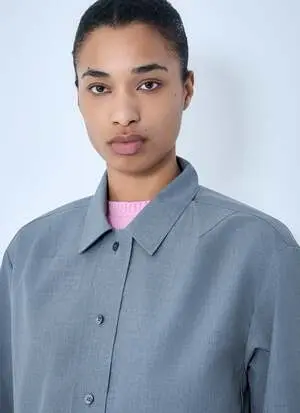 JIL SANDER Cotton Poplin Cropped Shirt
