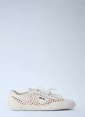 Prada Crochet Lace-up Sneakers - Multicolor