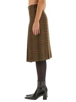 Saint Laurent Wool And Cashmere Midi Skirt