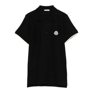 Moncler Short Sleeve Polo Shirt With Logo Patch