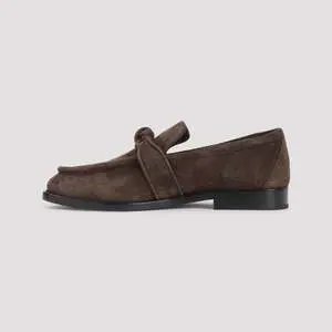 Bottega Veneta Suede Calf Leather Loafers With Knot Detail - Brown