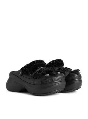 Balenciaga X Crocs Embellished Clogs - Black