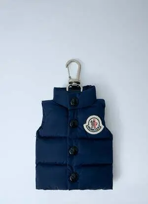 Moncler Miniature Puffer Vest Keyring - Blue