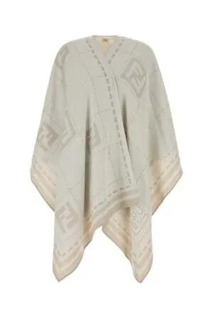 Fendi Embroidered Wool Cape - Multicolor