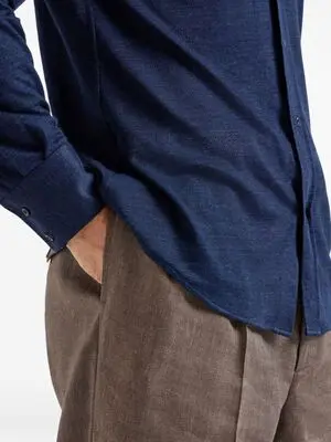 Brunello Cucinelli Linen And Cotton Blend Shirt - Multicolor