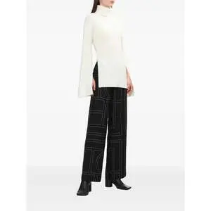 TOTEME High-waisted Trousers With Geometric Pattern