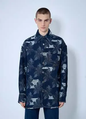 Gucci Floral Jacquared Denim Shirt