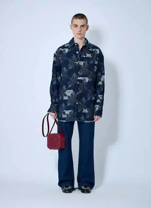 Gucci Floral Jacquared Denim Shirt