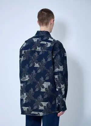 Gucci Floral Jacquared Denim Shirt