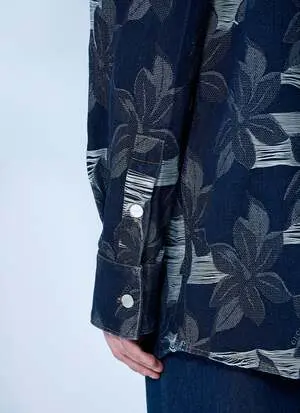Gucci Floral Jacquared Denim Shirt