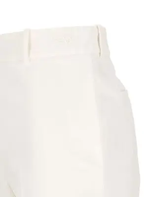 Fendi Cotton Trousers With Embroidered Logo Belt Loops - Multicolor