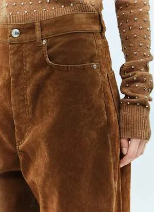 Sportmax Flocked Denim Wide Pants