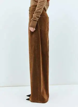 Sportmax Flocked Denim Wide Pants