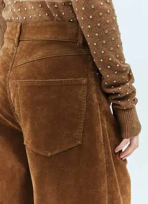 Sportmax Flocked Denim Wide Pants