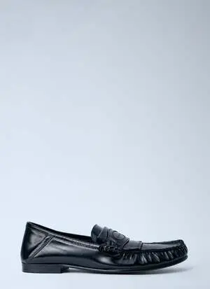 Marni Leather Penny Loafers - Black