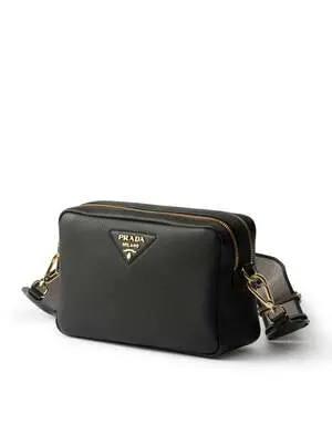 Prada Suede Small Shoulder Bag - Black