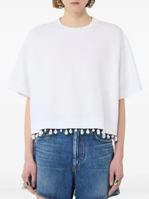 Sportmax Embellished Cotton T-shirt