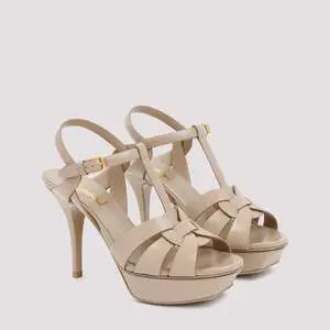 Saint Laurent Leather Tribute Platform Stiletto Sandals