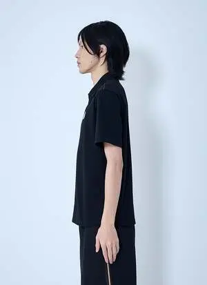 Moncler Embroidered Logo Polo Shirt - Black