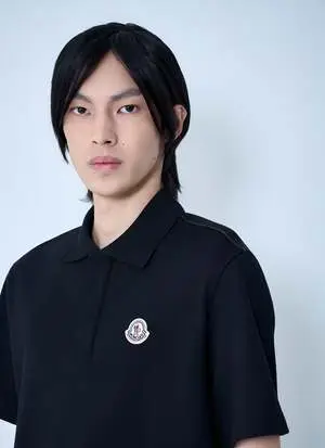 Moncler Embroidered Logo Polo Shirt - Black