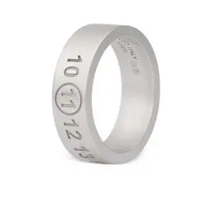 MAISON MARGIELA Tone Numeric Reference Band Ring - Silver