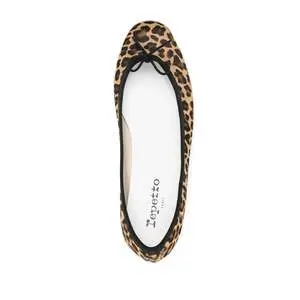 Repetto Leopard Print Calf Leather Pumps - Cream
