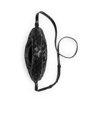 Bottega Veneta Mini Woven Leather Bag - Black