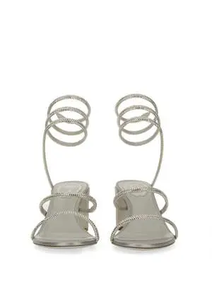 Rene Caovilla Cleo Sandals With Crystals - Silver