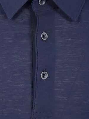 Herno Jersey Voile Crepe Short Sleeves Polo Shirt