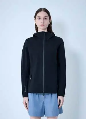 Moncler Valles Hooded Technical Fabric Jacket - Black