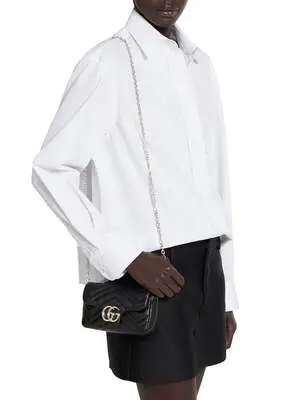 Gucci Gg Marmont Mini Shoulder Bag - Black