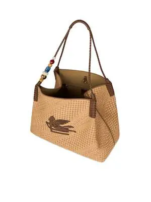 Etro Libra Raffia Shopping Bag - Brown