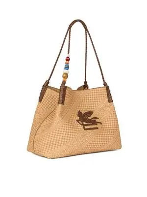 Etro ETRO Libra Raffia Shopping Bag Brown