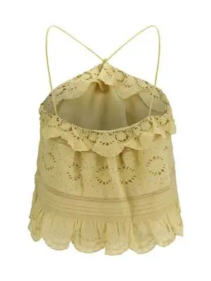 Isabel Marant Étoile Prisha Ruffle Top - Yellow