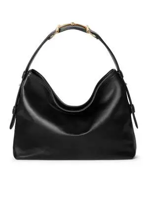 Gucci Beatrix Medium Leather Shoulder Bag - Black