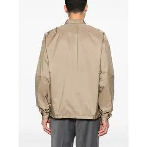 Prada Patch Pocket Logo Plaque Shirt Jacket - Cream