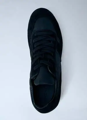 Rick Owens Suede And Nylon Paneled Low-top Sneakers