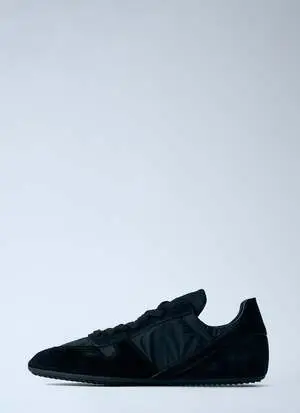 Rick Owens Suede And Nylon Paneled Low-top Sneakers