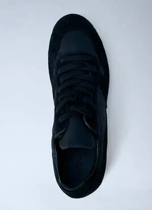 Rick Owens Suede And Nylon Paneled Low-top Sneakers