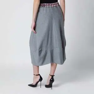 VIVIENNE WESTWOOD Grey Cotton Skirt With Asymmetrical Hem