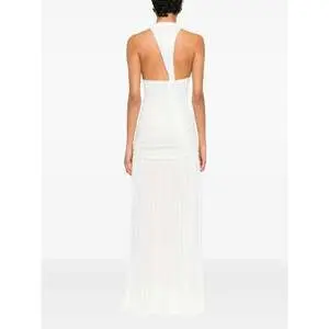 Christopher Esber Pleated Halterneck Drop-waist Gown